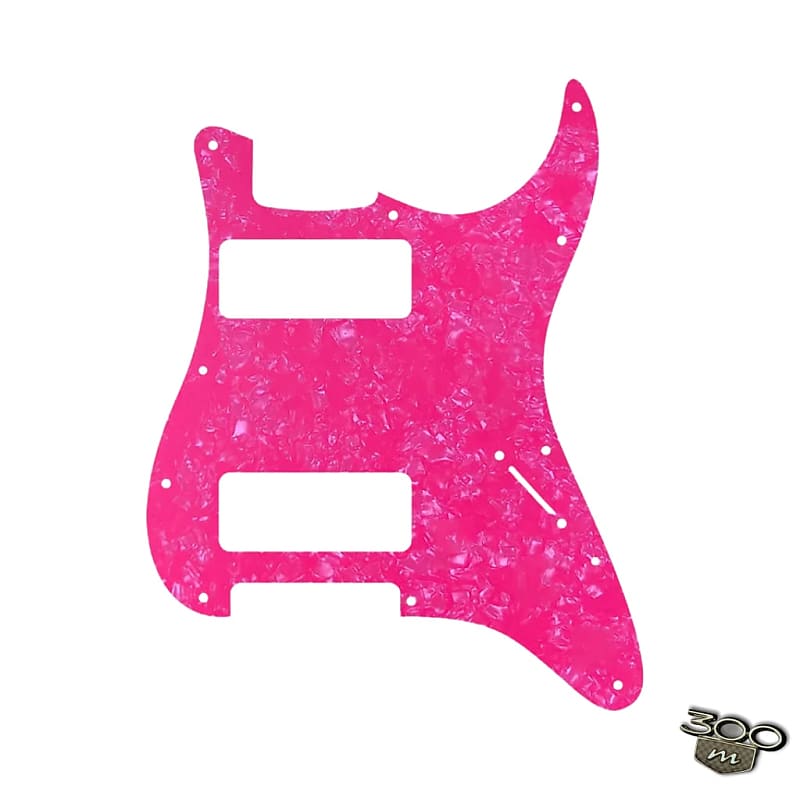 4 Ply Pink Pearl Double P90 Strat Style Pickguard | Reverb