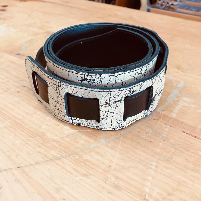 Red Monkey -USA Made- Road Worn White Guitar Strap | Reverb