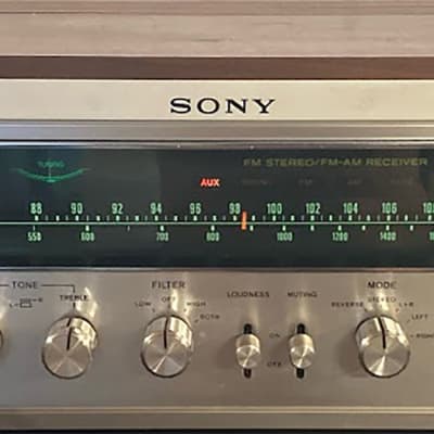 SONY STR 7065 A 1973 - Brushed Silver Face Dark Walnut | Reverb