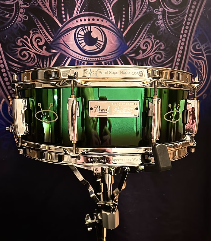 Pearl Morgan Rose Signature 14”x 5” “Alien Freak” Steel Green | Reverb