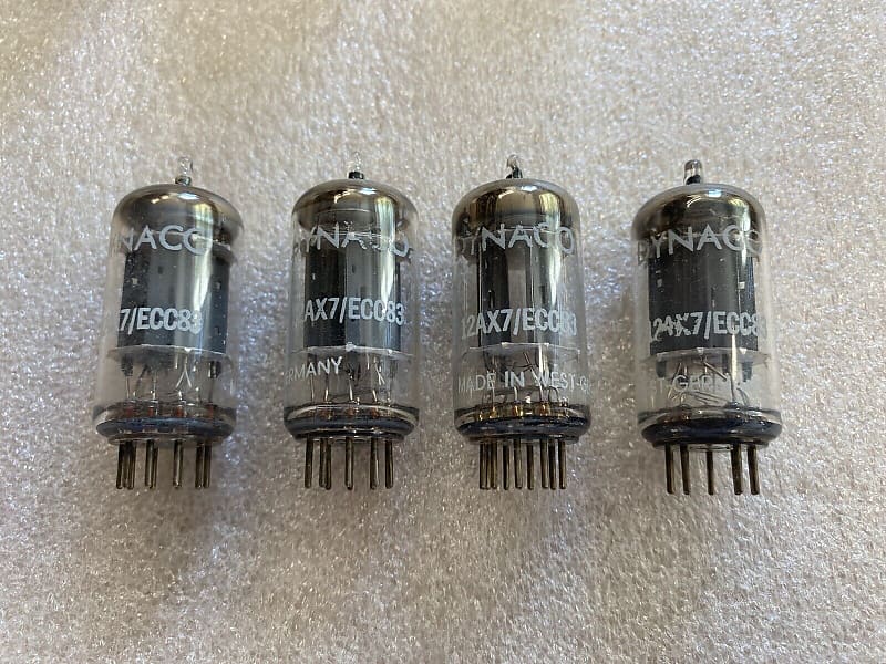 1960's TELEFUNKEN 12AX7 ECC83 Smooth Plate Low Noise Quad | Reverb