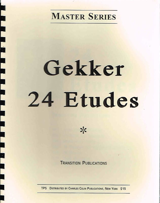 Master Series - Gekker 24 Etudes for Trumpet - Comb Bound - | Reverb