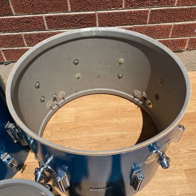 1960s Rogers Tower Delta Drum Set Sparkling Blue Pearl | Reverb