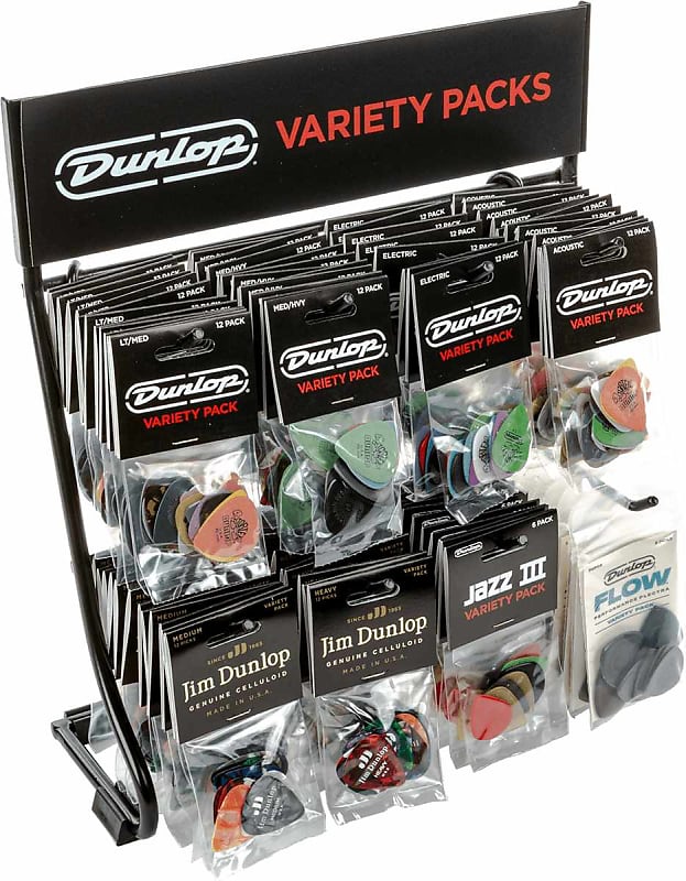 DUNLOP MD128V Présentoir médiators Variety Pack 72 Player's | Reverb