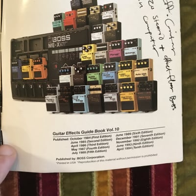 Boss Guitar effects guide book Vol.10 1994 Multi | Reverb