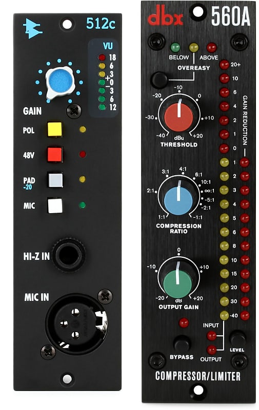 API 512c 500 Series Microphone Preamp Bundle with dbx 560A | Reverb