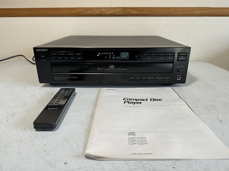 Sony CDP-C225 CD Changer 5 Compact Disc Player HiFi Stereo | Reverb