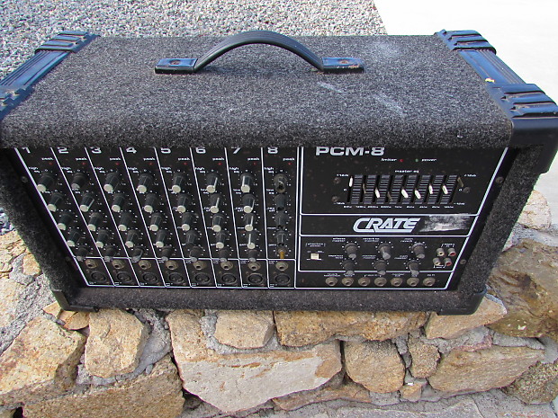 Crate PCM-8 2000's Black 8 Channel Powered Mixer | Reverb