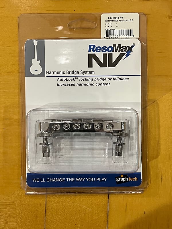 Graph Tech ResoMax NV AutoLock Bridge - Nickel | Reverb