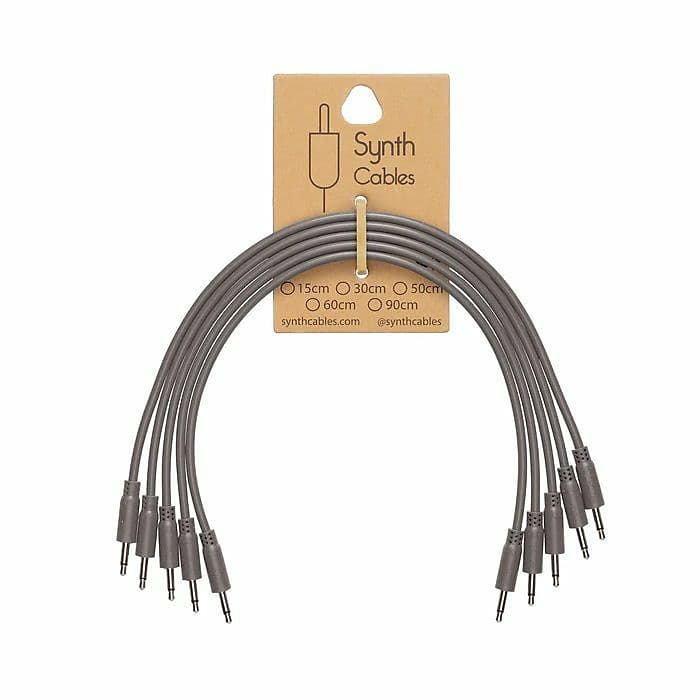 Synth Cables PVC 3.5mm Mono TS Male Patch Cables (dark | Reverb UK