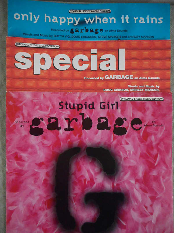 Collection of 3 Garbage Sheet Music '95-'98 | Reverb