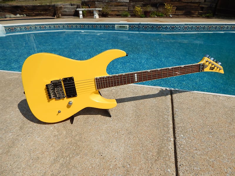 ESP M-1 Custom 1987 Yellow Cool Rare Clean M1 | Reverb