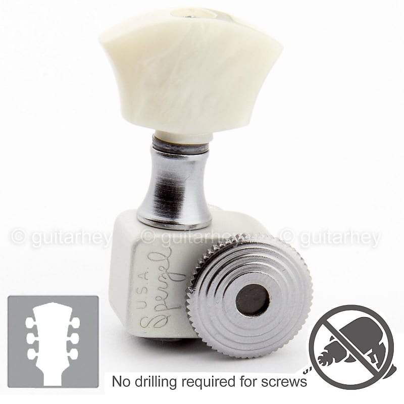 NEW Sperzel Locking Guitar Tuners EZ-MOUNT w/ Pearl Buttons | Reverb