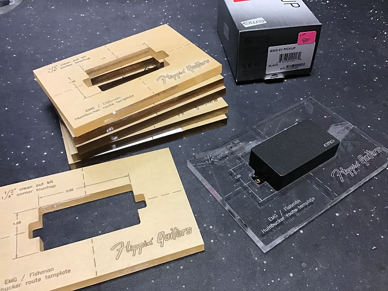 Flippin’ Guitars EMG & Fishman style Route template Clear | Reverb