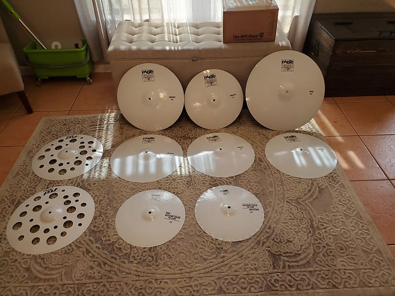 Paiste 2002 Custom WHITE cymbal set White | Reverb