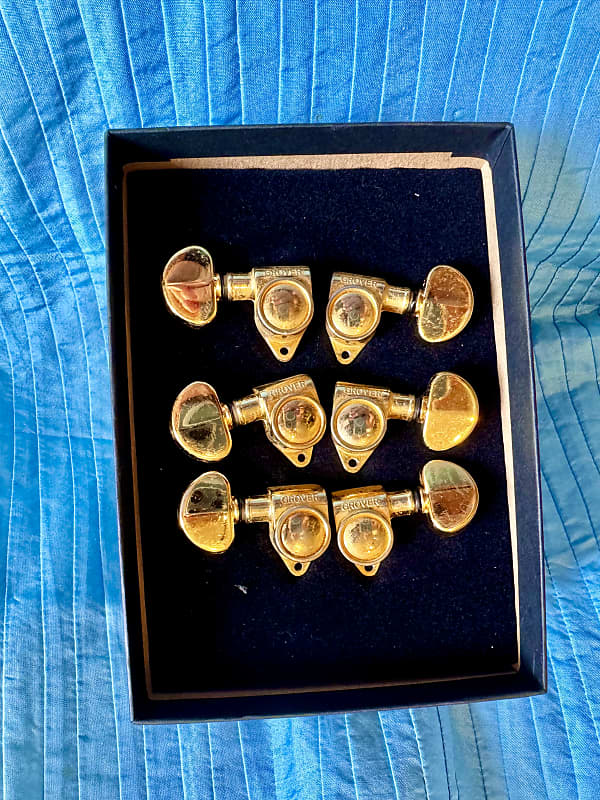 GROVER tuning machine heads locking rotomatic 1992 - Gold | Reverb