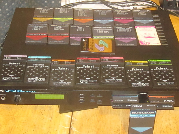 Roland U-110 rack with 25 ROM data cards 1990 + Bo Tomlyn DX7 | Reverb