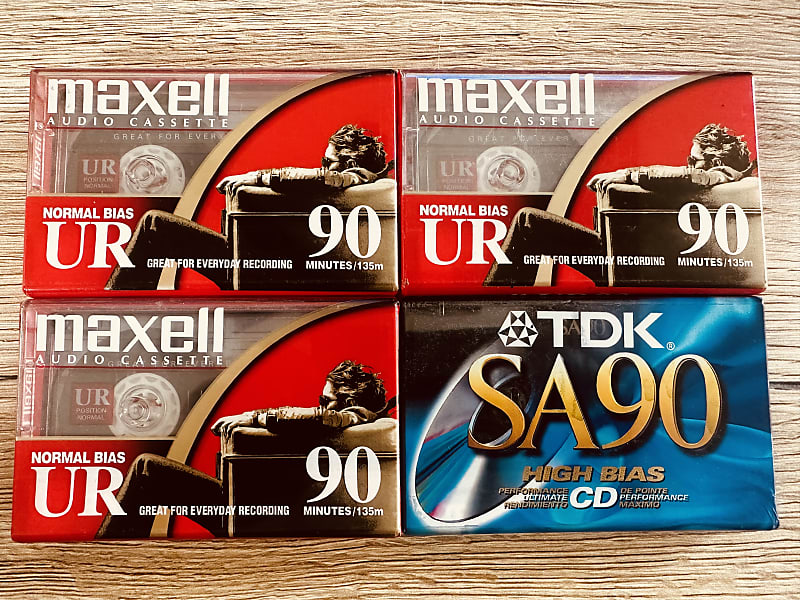 Maxell TDK Blank 90 Minute Audio Cassettes (4) Total | Reverb