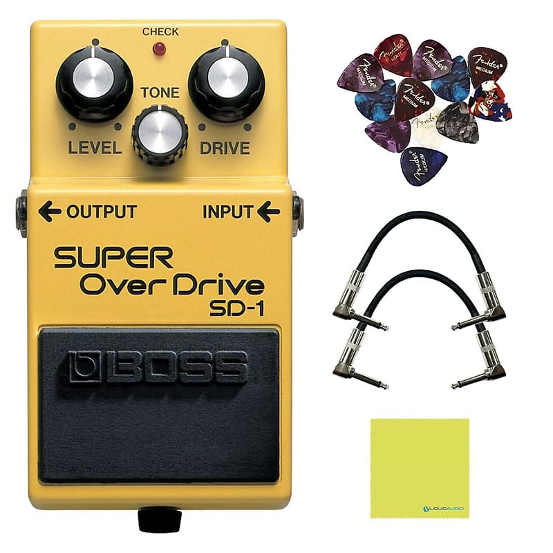 Boss SD-1 Legendary Super Overdrive Pedal Bundle w/2x | Reverb