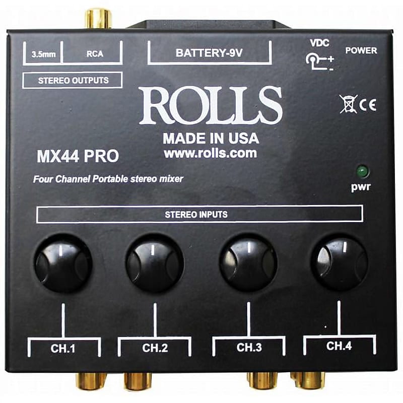 Rolls MX44 PRO 4 Channel Stereo Mixer | Reverb