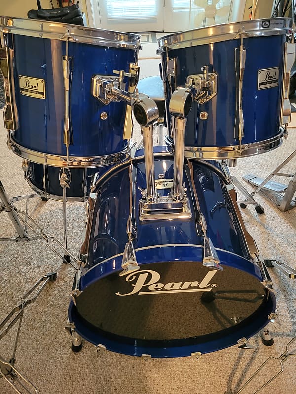 Pearl Prestige Studio BLX All Birch Shells 1991 Sheer Blue | Reverb