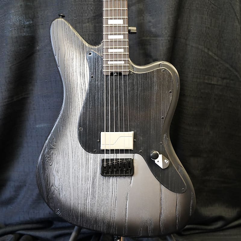 LTD DELUXE XJ-1B HT Silver Blast 6-String 27" Baritone Guitar | Reverb