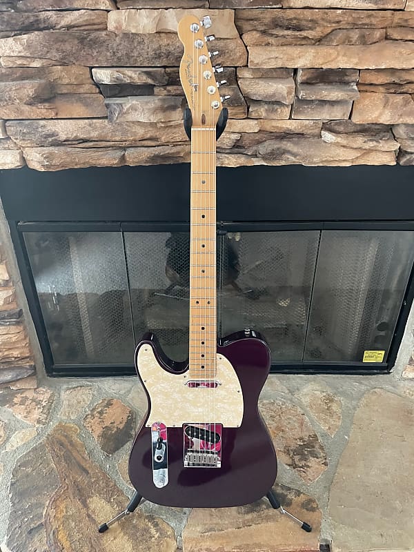 Fender Telecaster 93-94 - Red Wine with White Pick Guard | Reverb