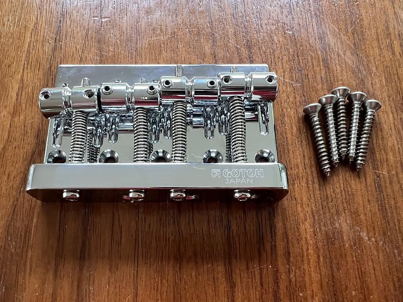 Gotoh 201B-4 Bass Bridge - Chrome | Reverb