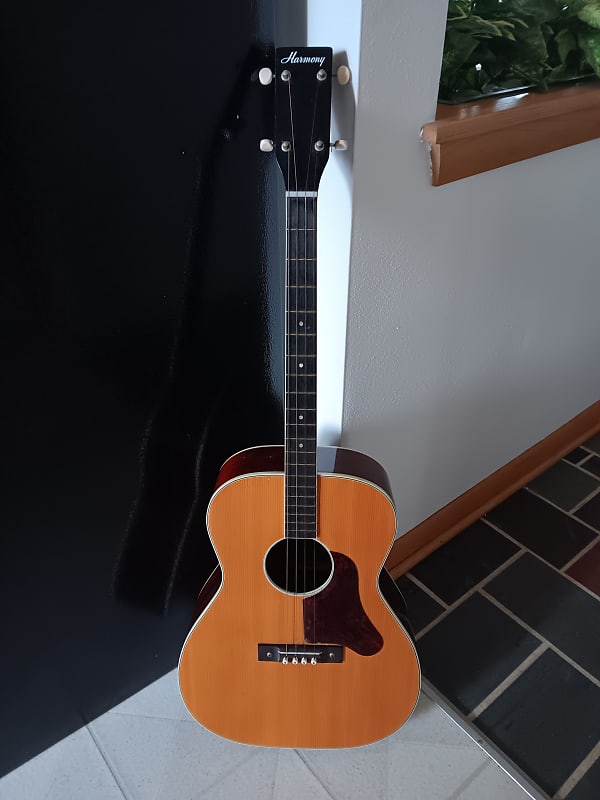 Vintage Harmony Tenor 4 String Acoustic Guitar 3/4 Size USA | Reverb