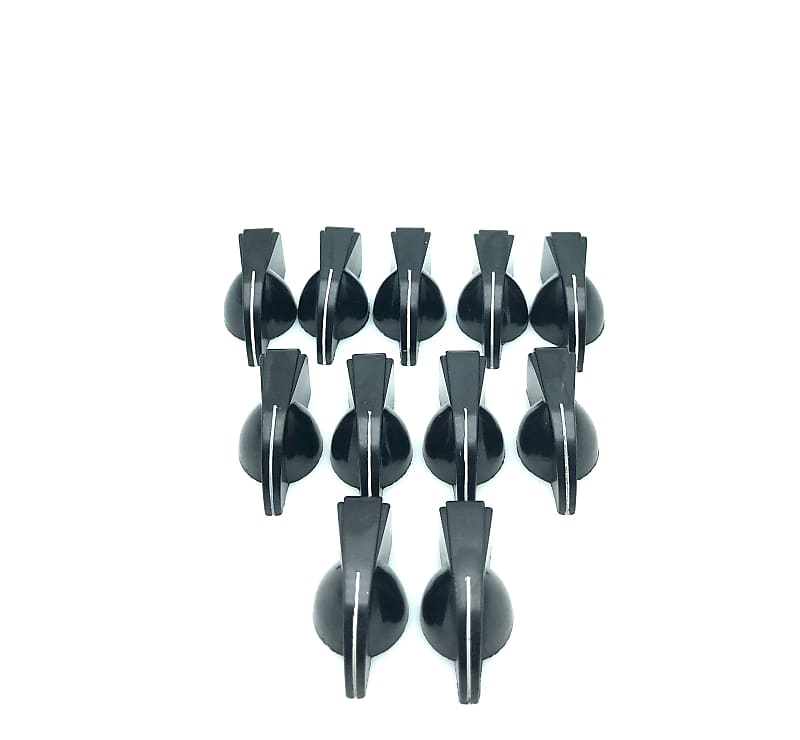 Lot of 11 Vintage MIJ Chicken Head Knobs 19?? - Black | Reverb
