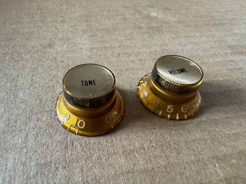 Gibson Vintage 1961 Gold Reflector Knobs ES-335 330 175 | Reverb UK