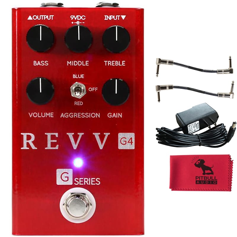Revv Amplification G4 Distortion Pedal w/ Power Supply, Patch | Reverb