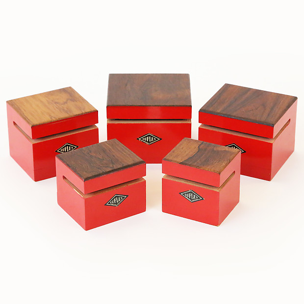 1940s Duplex Temple Blocks Percussion Set of Five - Original | Reverb