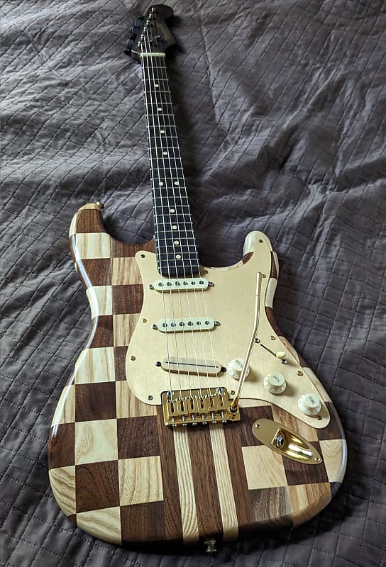 Warmoth Custom Checkerboard Partscaster - Natural Ash & | Reverb