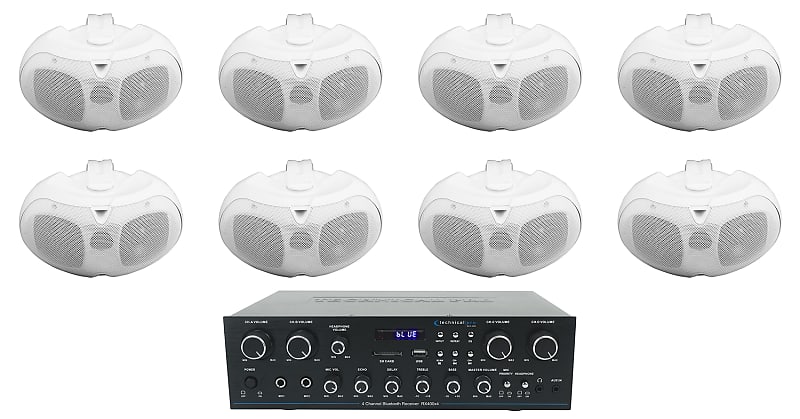 Technical Pro RX400X4 Bluetooth Home Receiver+(8) Dual 4" | Reverb