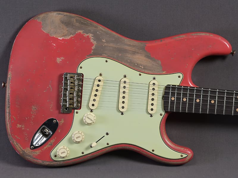 Fender Custom Shop Stratocaster 1962 Relic Fiesta Red Greg | Reverb