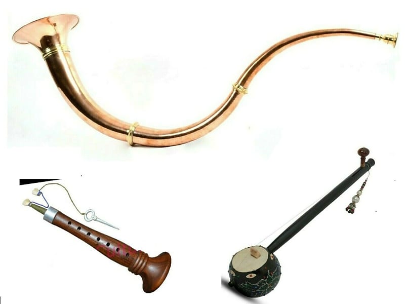 Naad 3 Bent Copper Narsinga Wooden Tumbi Shehnai Musical | Reverb