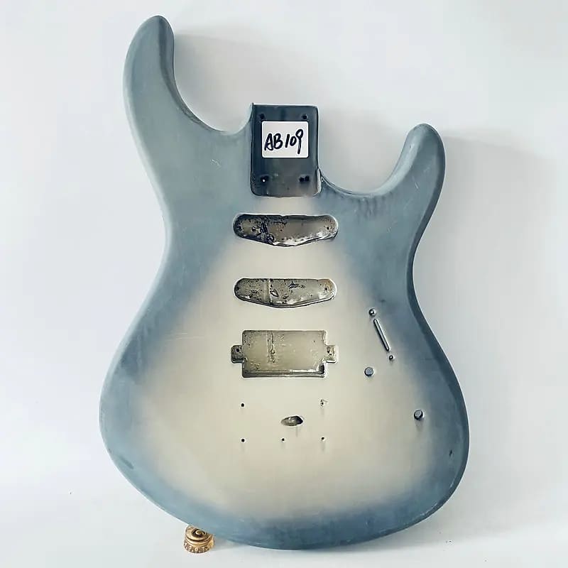 SSH Double Cutaway Guitar Gray Burst Basswood Body | Reverb