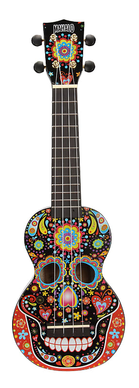 Mahalo - Art Soprano Uke Day of the Dead Graphic! MA1-SKBK | Reverb