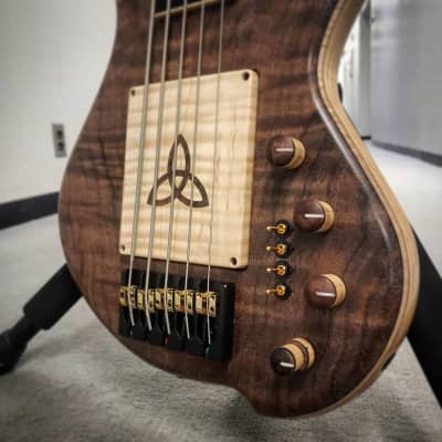 Stunning Shawn May Bass DCS5 Custom 5-String Bass w/ LED's, | Reverb