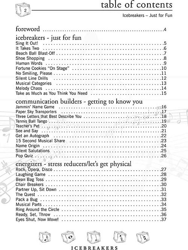 IceBreakers - (60 Fun Activities to Build a Better Choir) | Reverb