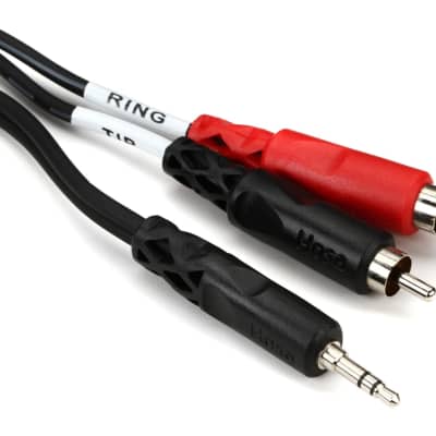 Hosa CMR-210 Stereo Breakout Cable - 3.5mm TRS Male to Left | Reverb