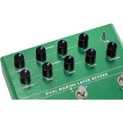 Fender Dual Marine Layer Reverb Effects Pedal Green | Reverb