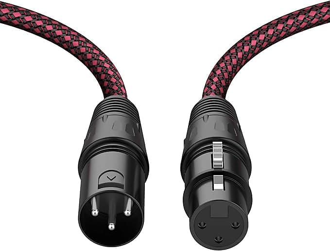 XLR Cable 6ft 2Pack, Heavy Duty Nylon Braided XLR Microphone | Reverb