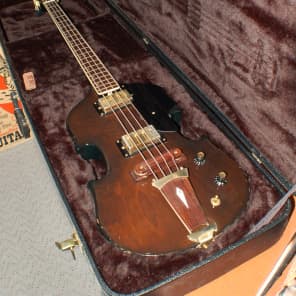 1968 Lectra Raven Bass Guitar Matsumoku Made Scroll Top | Reverb