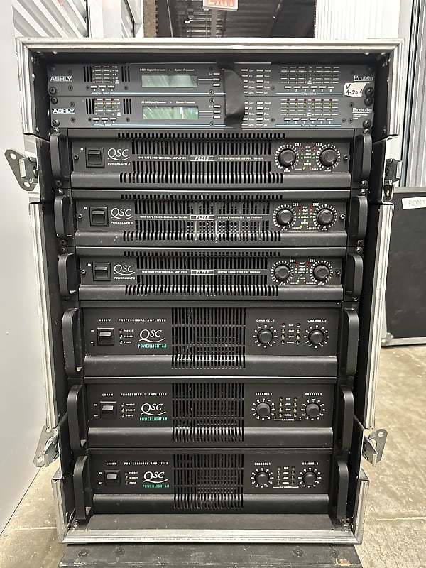 QSC PL218/QSC POWERLIGHT 4.0/ASHLY PROTEA 3.24CL (MONITOR AMP | Reverb
