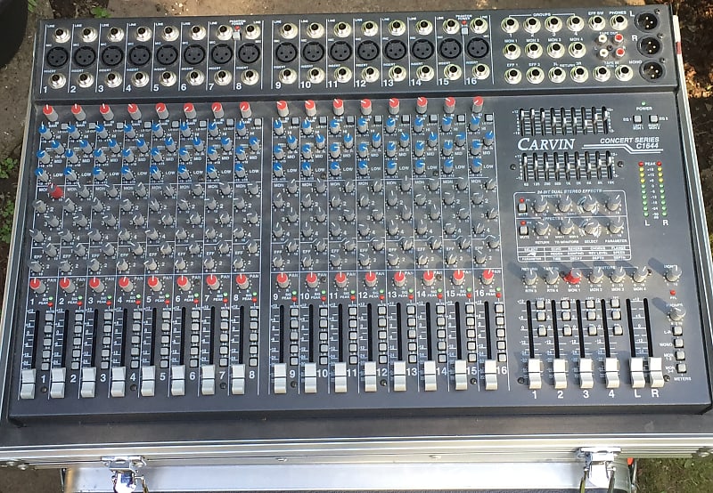 Carvin C1644 4 Buss 16 Channel Stereo Studio/Live Mixer with | Reverb