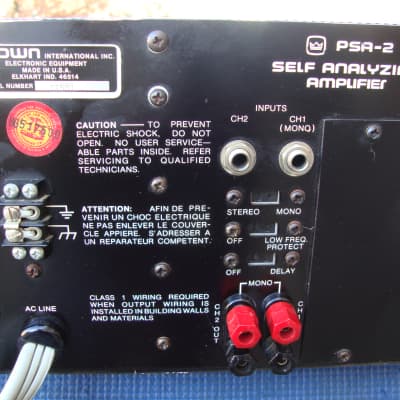 Crown PSA-2 Self Analyzing Stereo Power Amplifier ~ Tested !! | Reverb