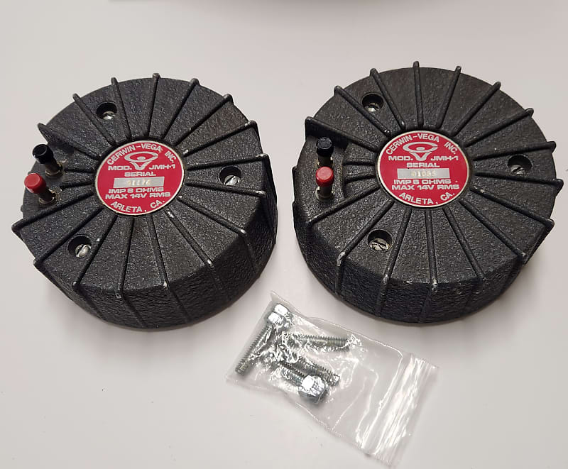Pair Cerwin-Vega JMH-1 (8 Ohm) 1" Throat Compression Drivers, | Reverb