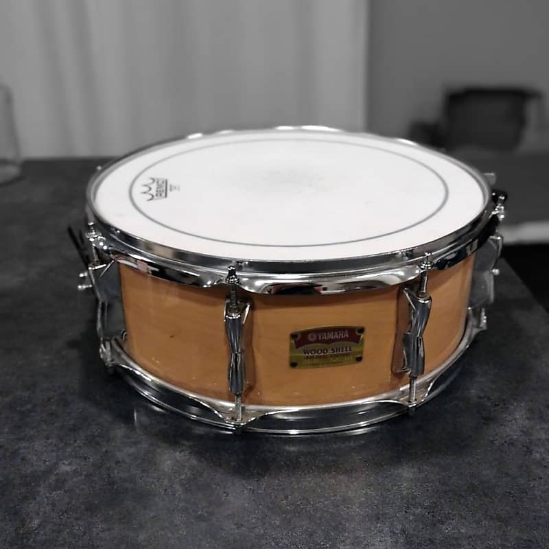 Yamaha Wood Shell Snare Drum Natural Wood 14" X 5.5" | Reverb